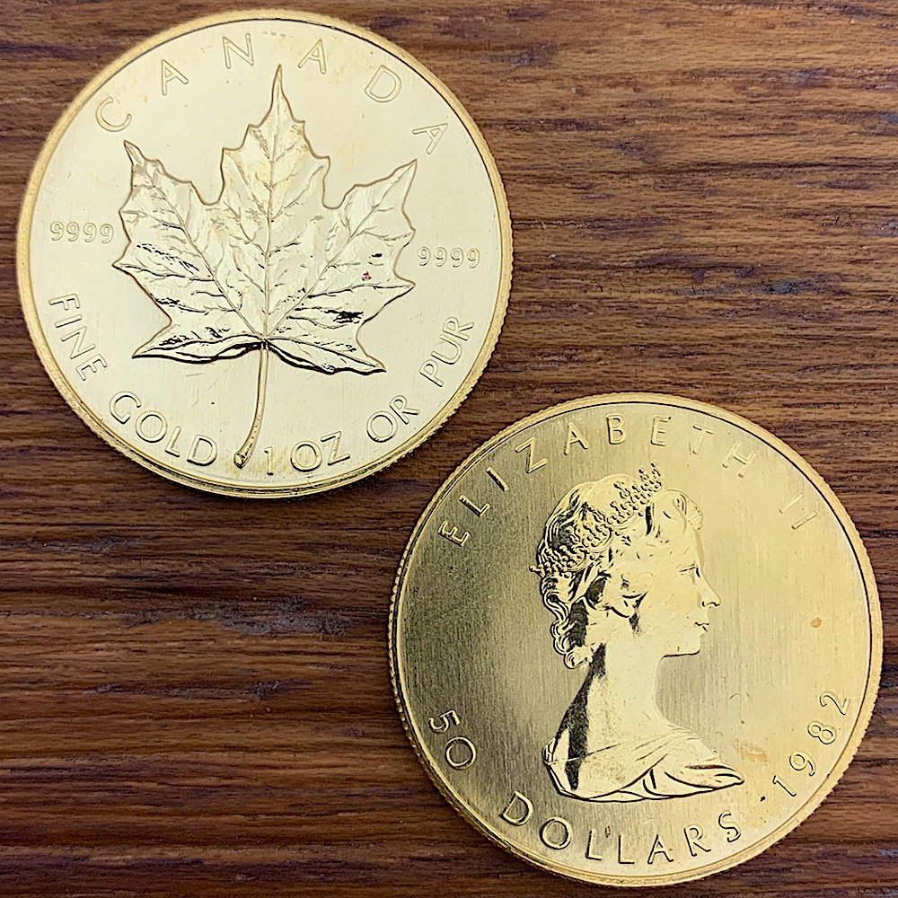 1 Oz Gold Maple Leaf Alaska Mint