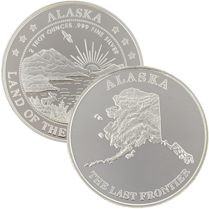 2026 Alaska Map Medallion - Alaska Mint