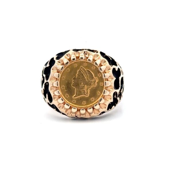 Estate $1 Gold Coin Ring - Alaska Mint