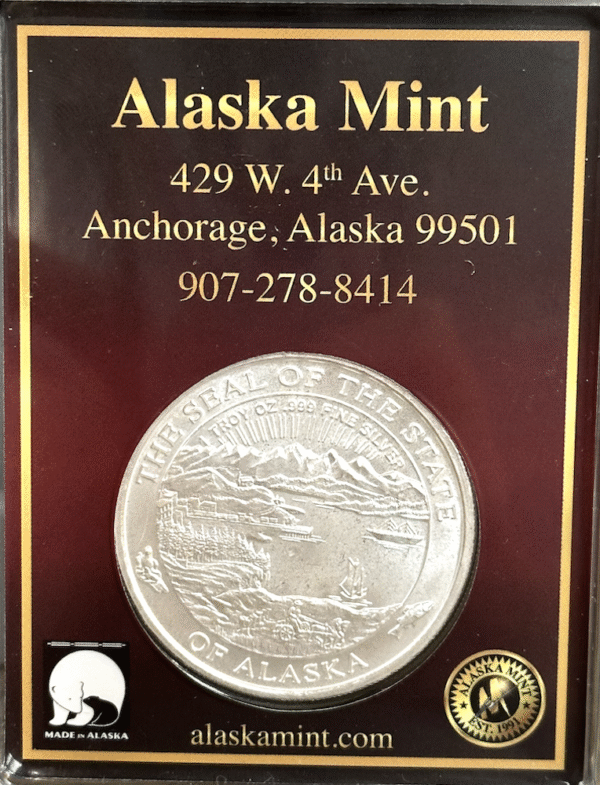 Official 2026 Alaska State 1 oz. Silver Proof-Like Medallion - Alaska Mint